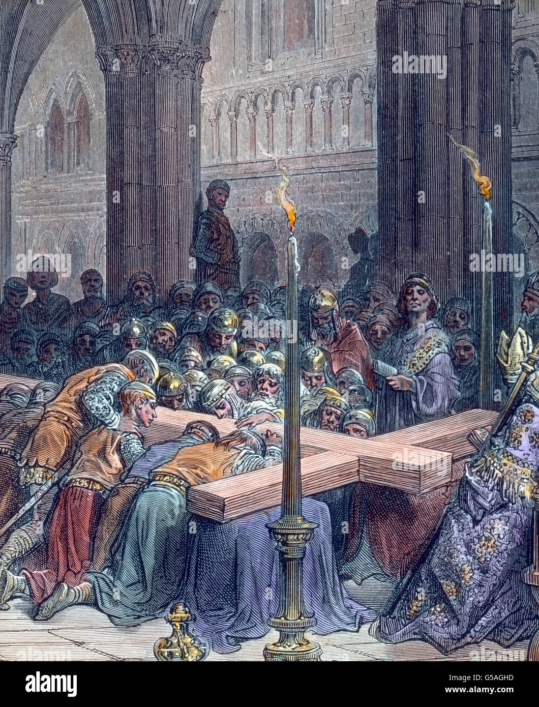 Chevaliers croisés prière Banque de photographies et d’images à haute ...