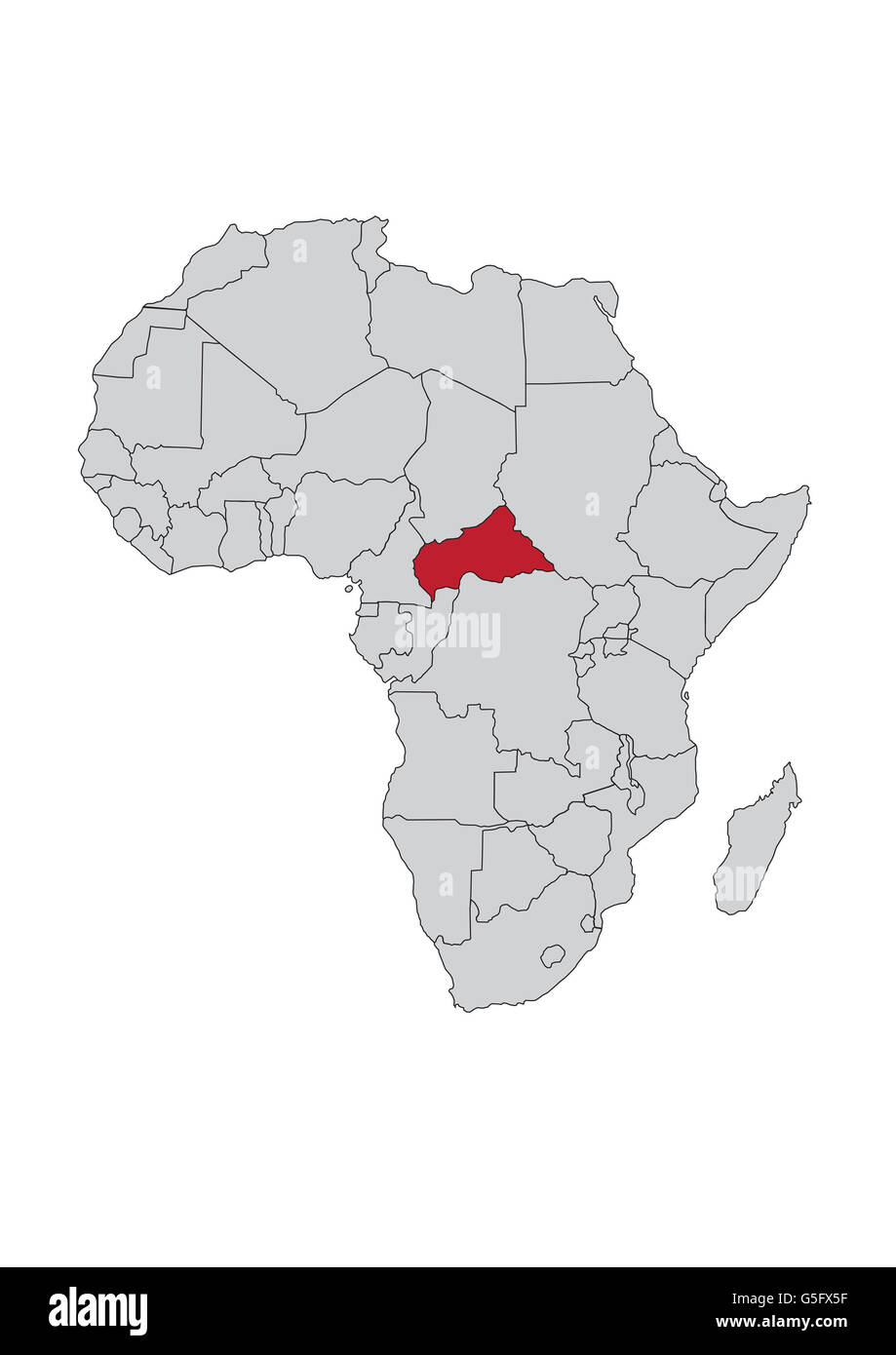 Carte de la république centrafricaine Banque de photographies et d’images à haute résolution - Alamy
