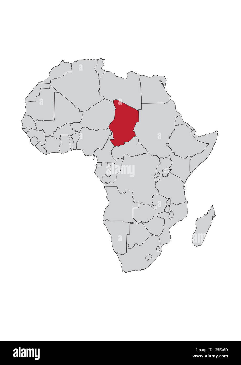 Carte du tchad Banque de photographies et d’images à haute résolution ...