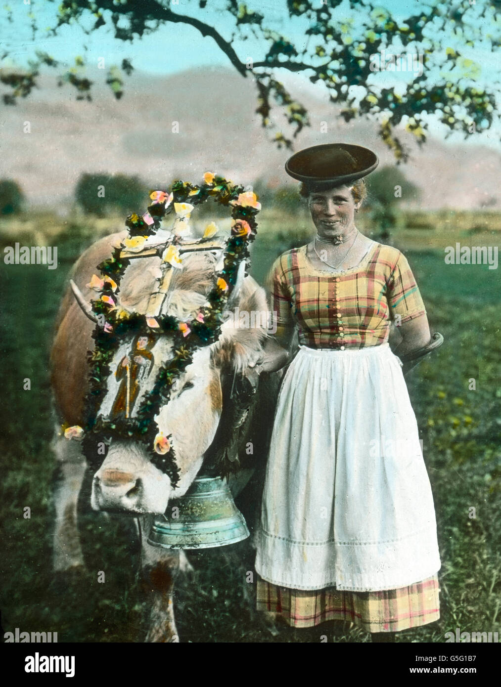 Alm-Abtrieb. Ce qui porte le bétail à l'étable. La Bavière, histoire ...