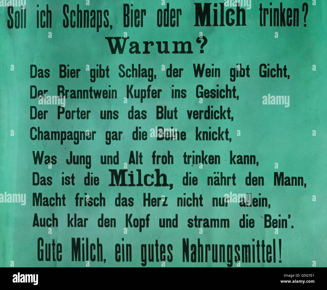 Trinkt Milch ! Campagne publicitaire pour le lait. annonce, lait ...