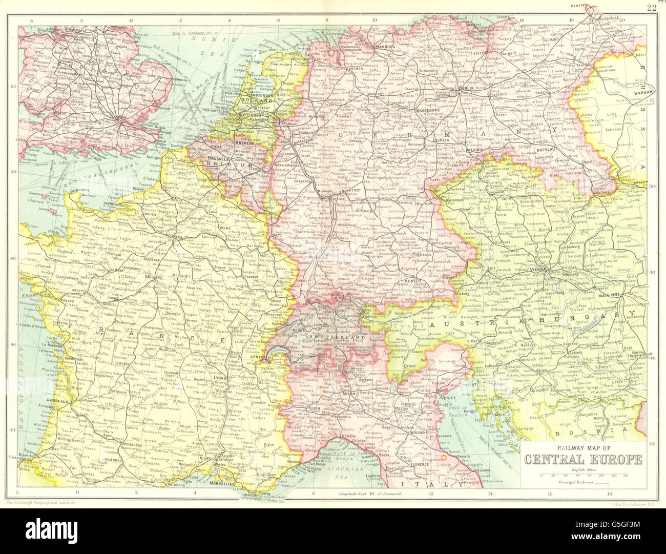 Germany Austria Map Banque d'image et photos - Alamy