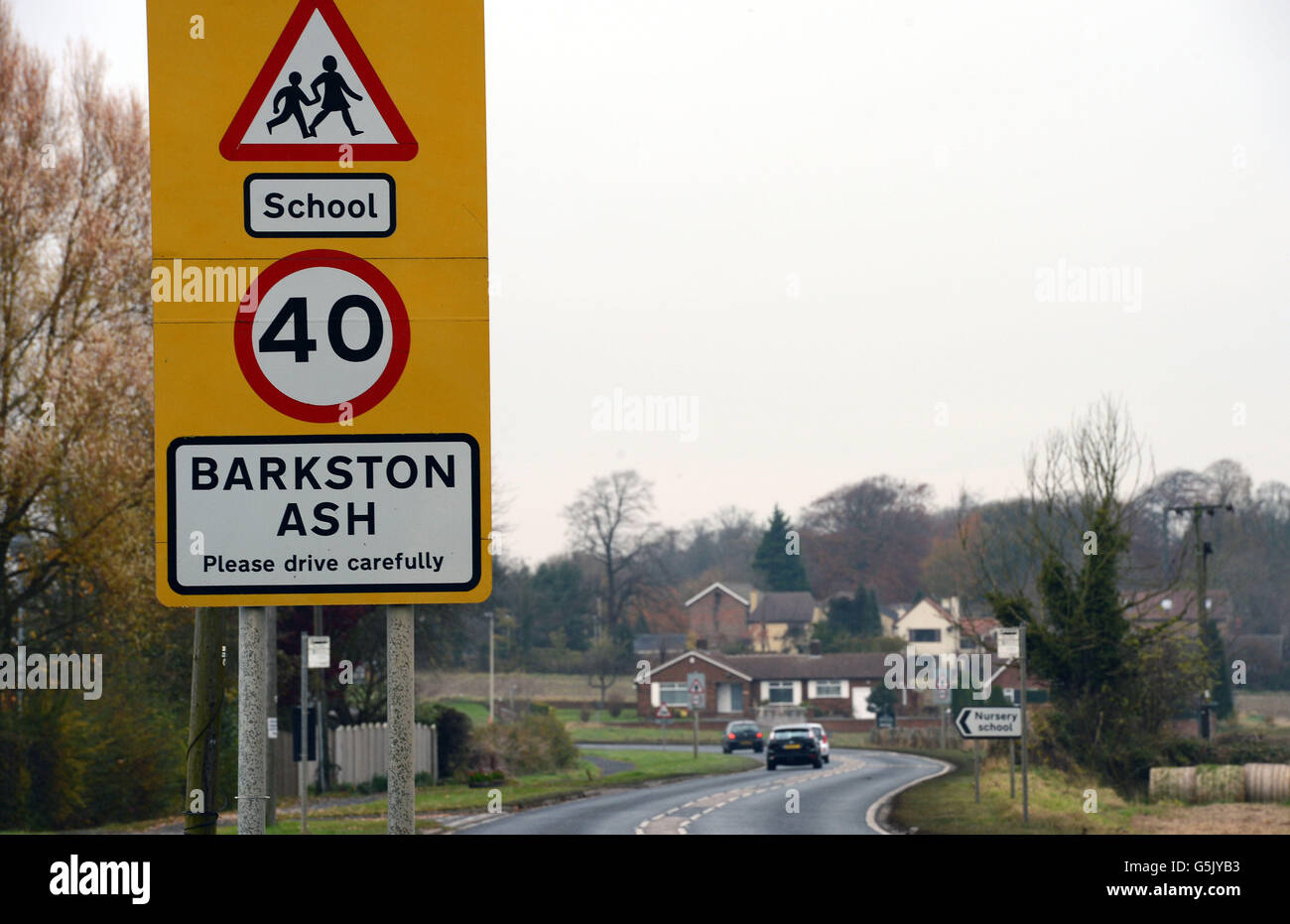Vue générale sur Barkston Ash, près de Leeds, North Yorkshire. Les ...