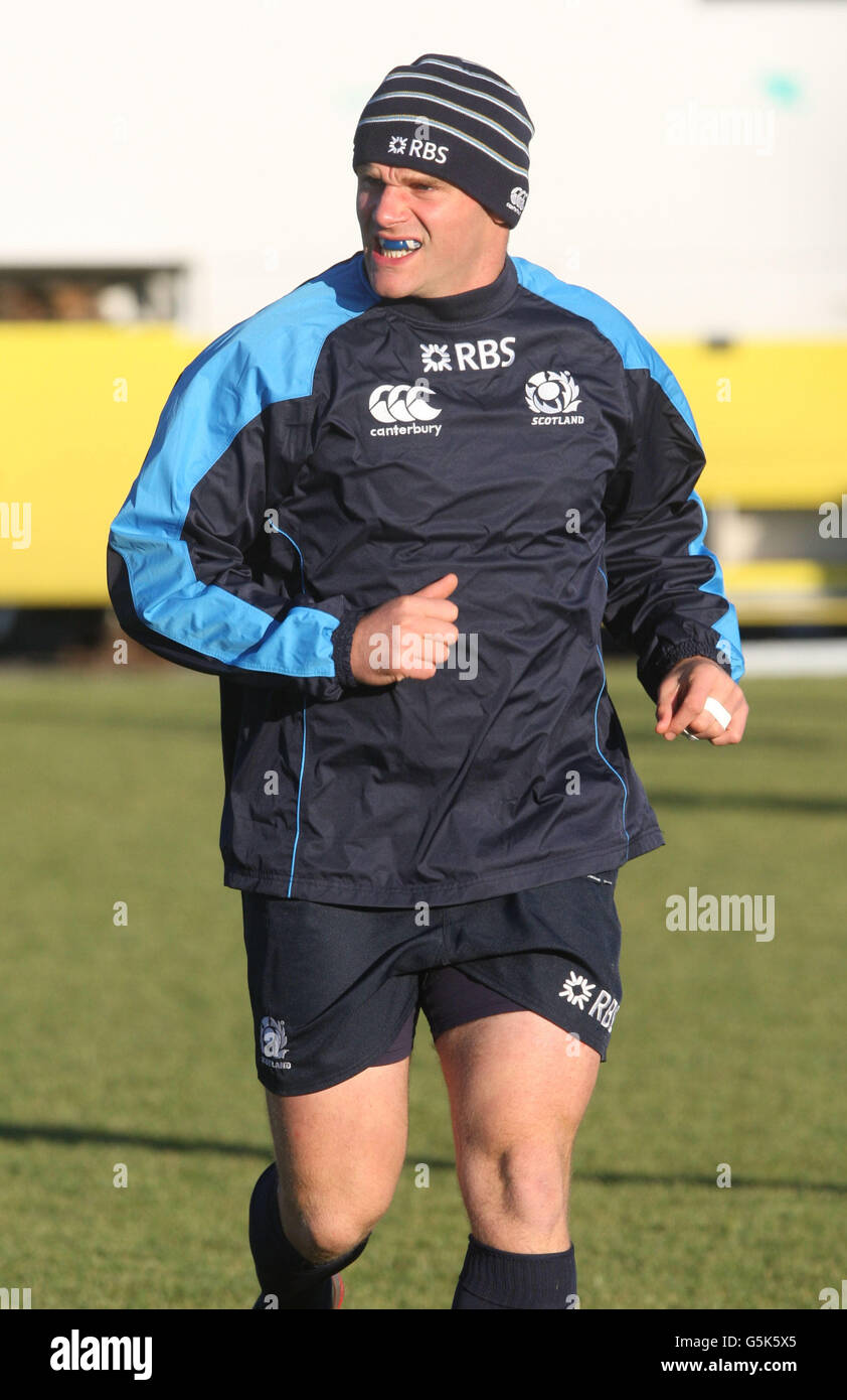 Ecosse geoff cross training session murrayfield Banque de photographies ...