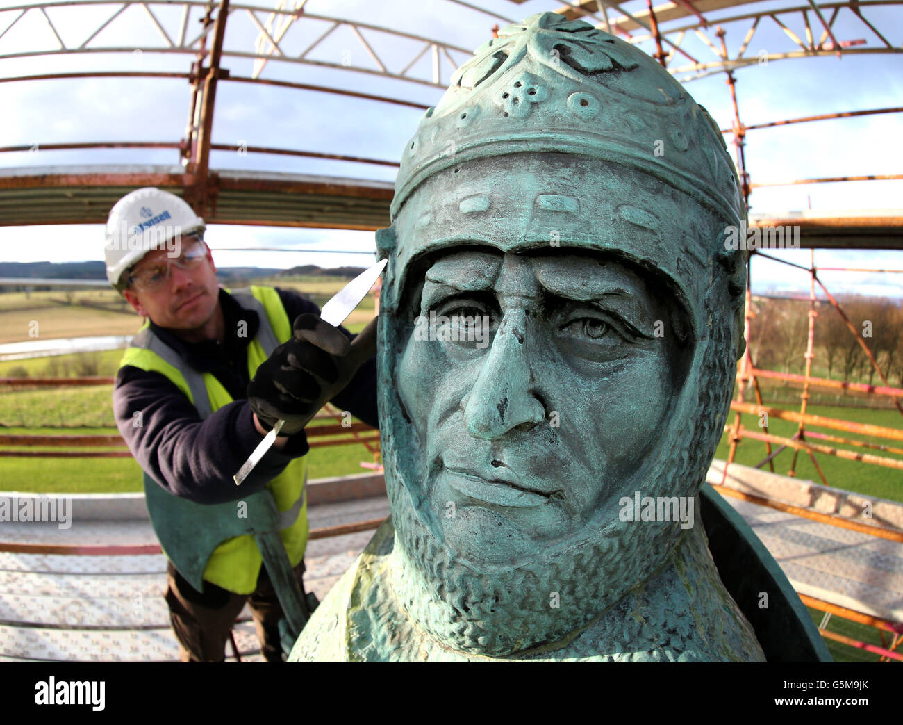Restauration de la statue de robert bruce Banque de photographies et d ...