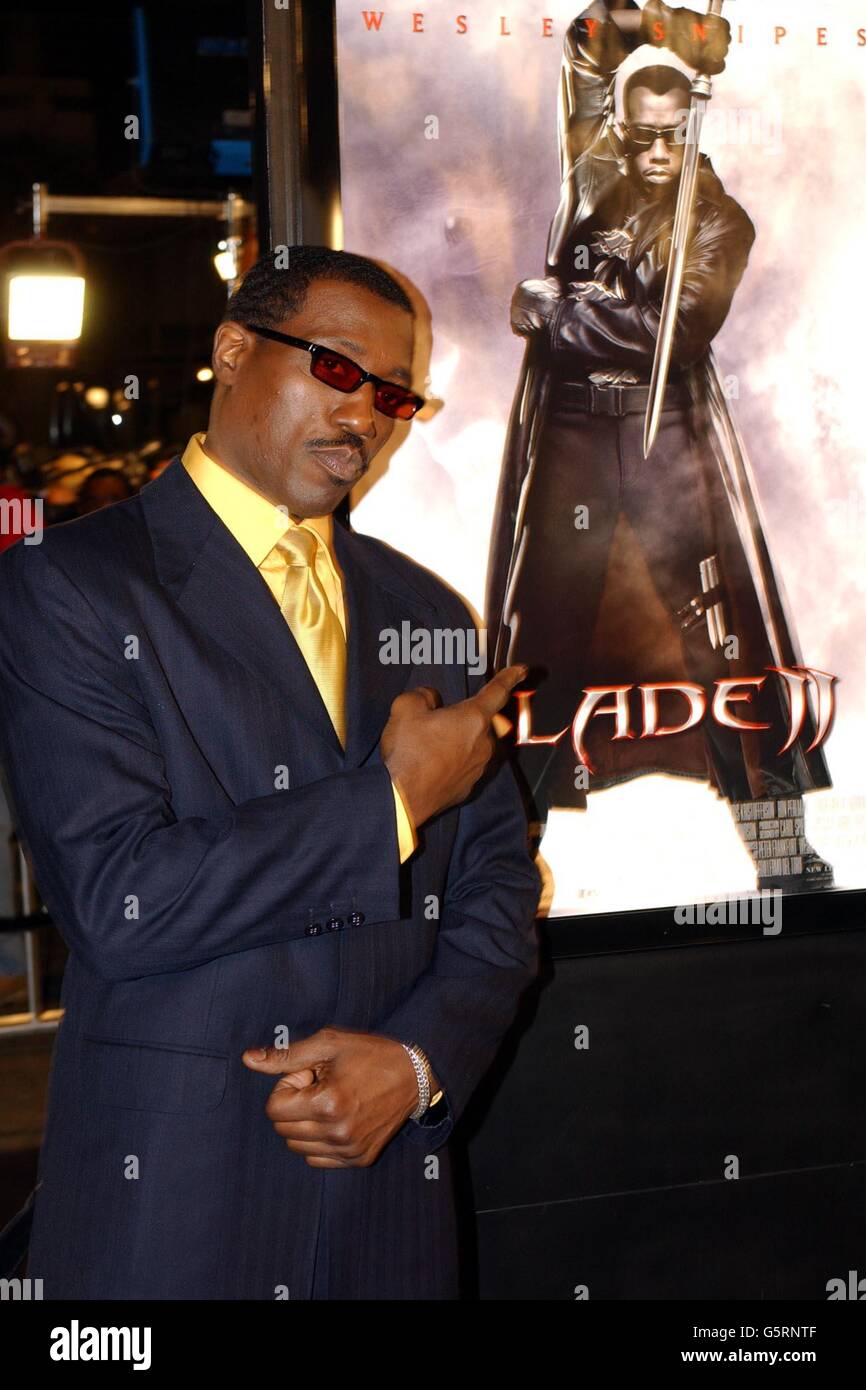 L'acteur Wesley Snipes arrive à la première de son nouveau film 'Blade ...