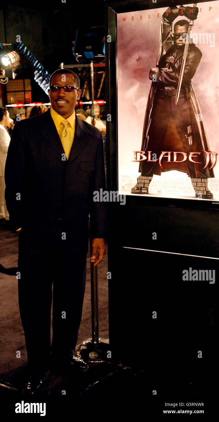 L'acteur Wesley Snipes arrive à la première de son nouveau film 'Blade ...