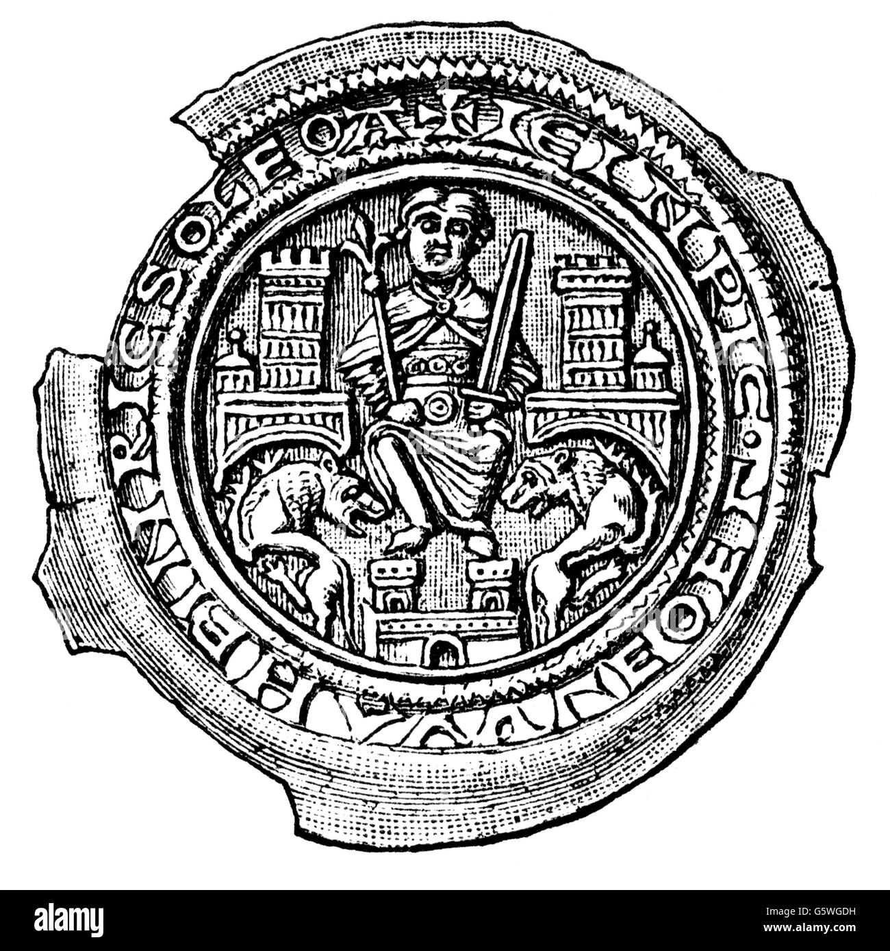 Medieval silver coins Banque d'images détourées - Alamy
