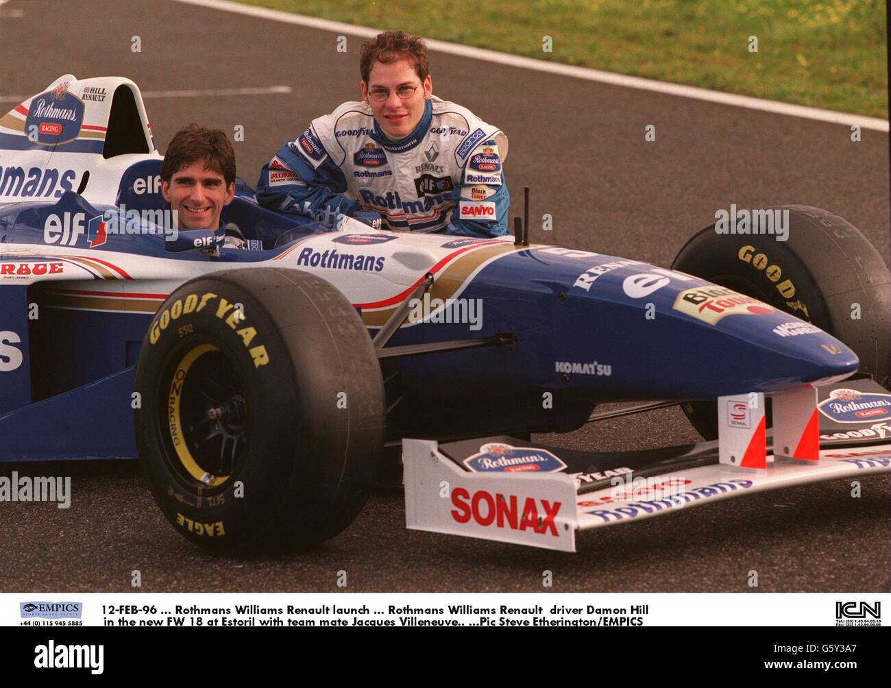 12-FEB-96, Rothmans Williams Renault lancement, le pilote de Rothmans ...