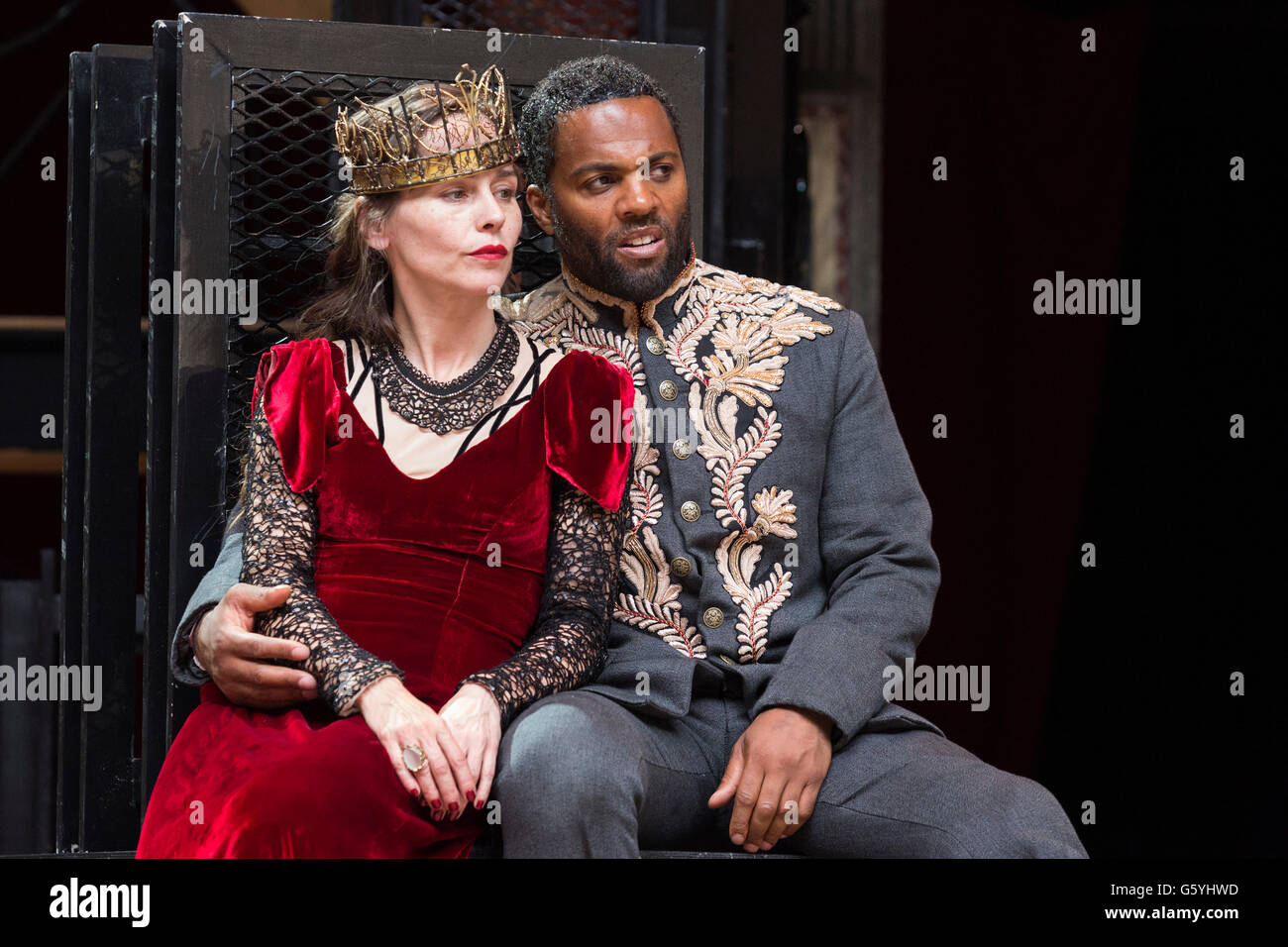 Londres, Royaume-Uni. 22 juin 2016. Photo : ray Fearon (Macbeth) et ...