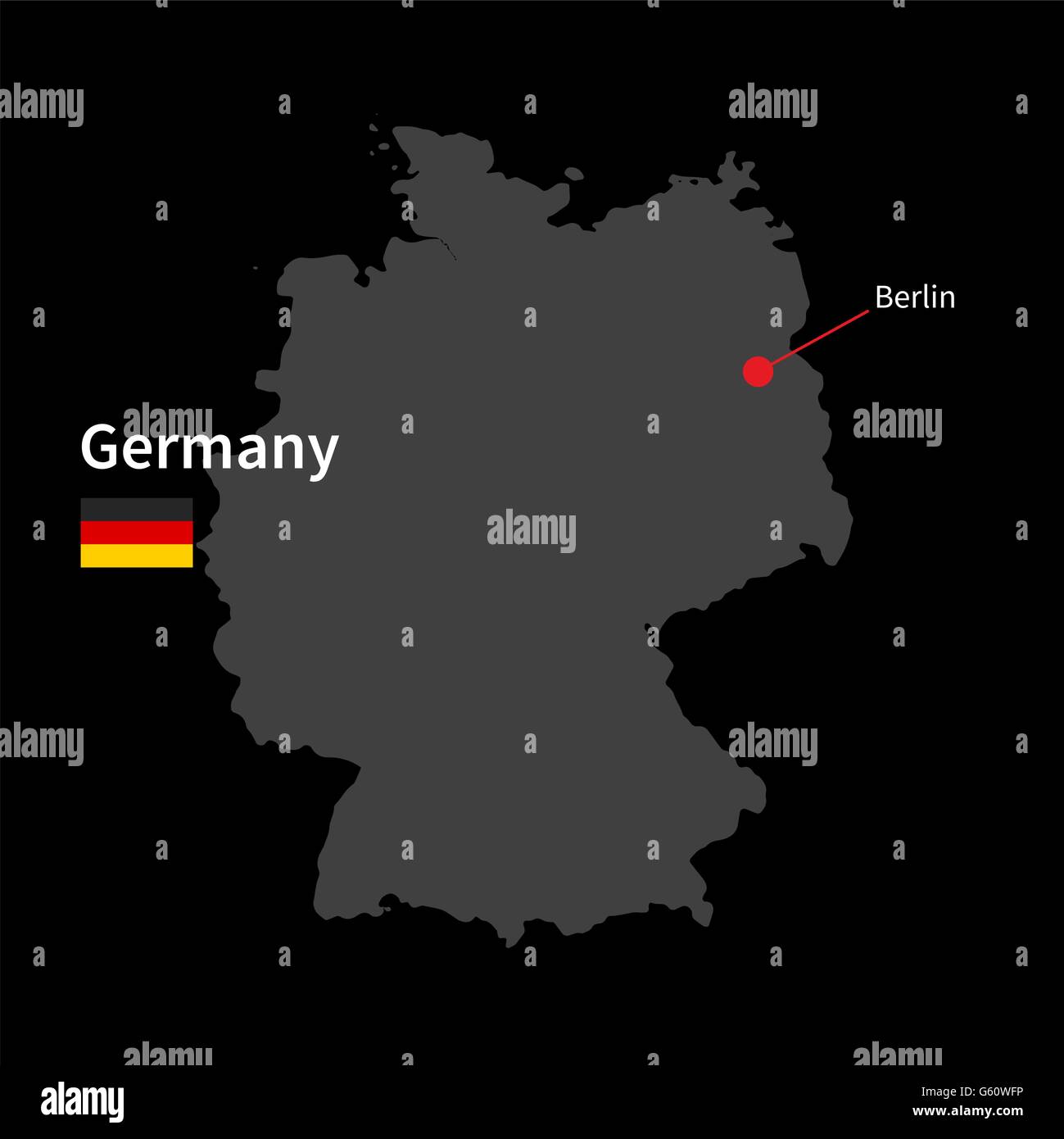 Germany political map capital berlin Banque de photographies et d ...