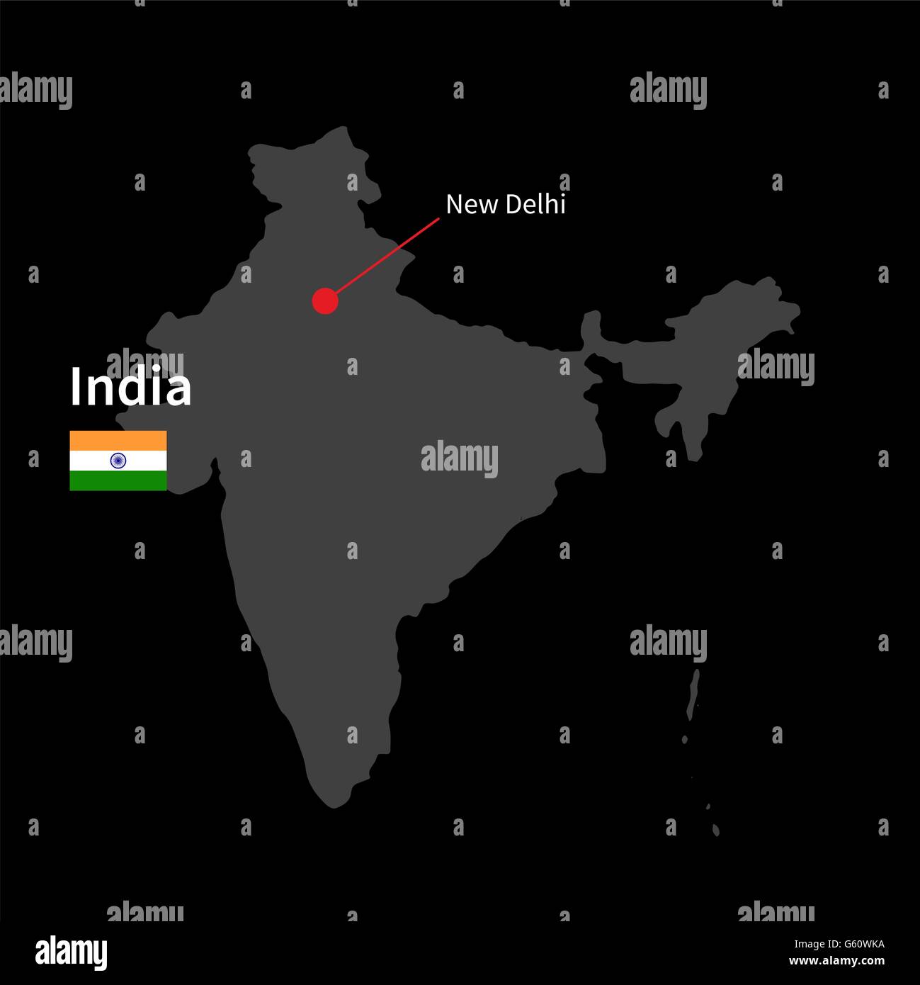 India political map capital new Banque de photographies et d’images à ...