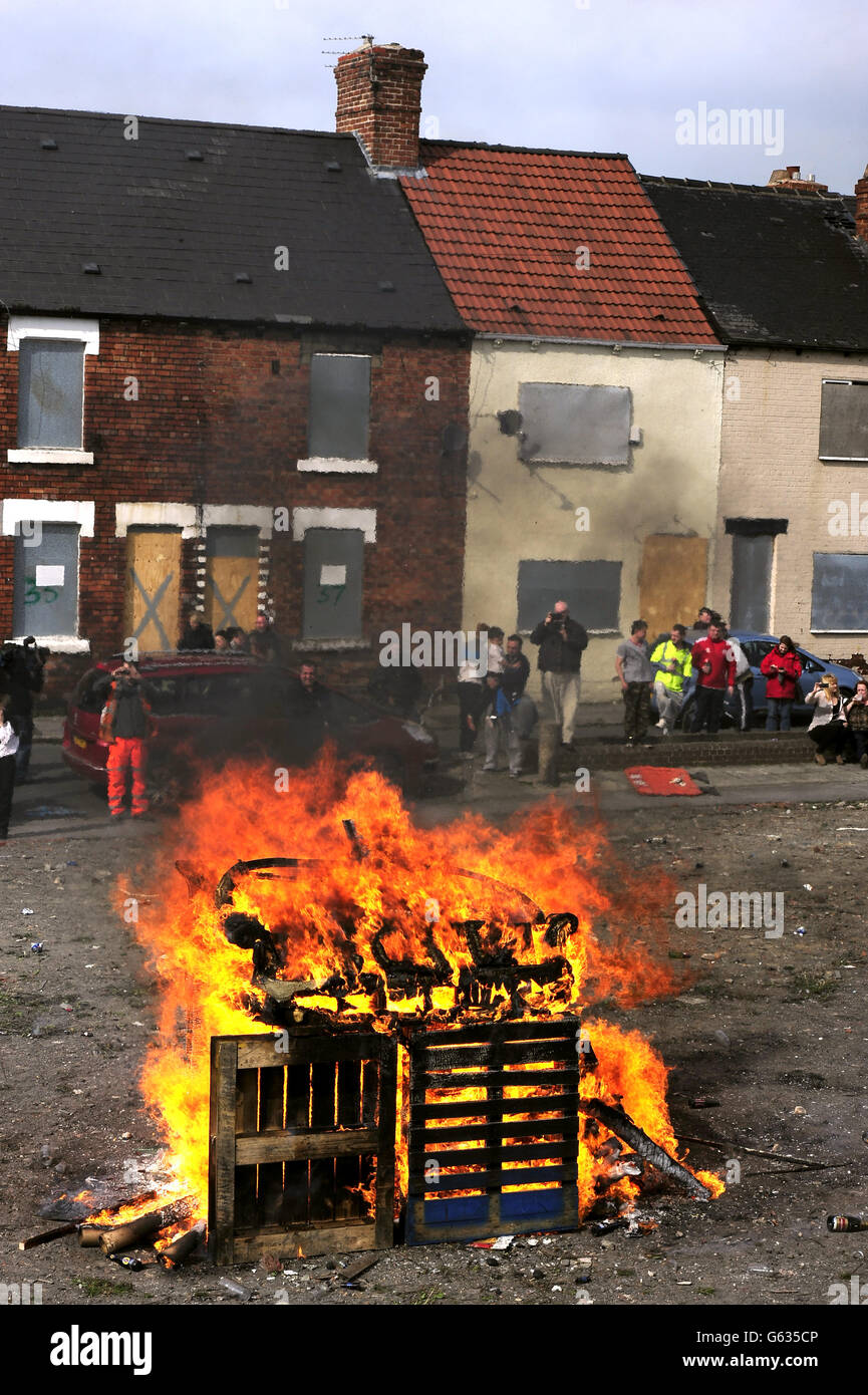Une effigie de la baronne margaret thatcher Banque de photographies et ...