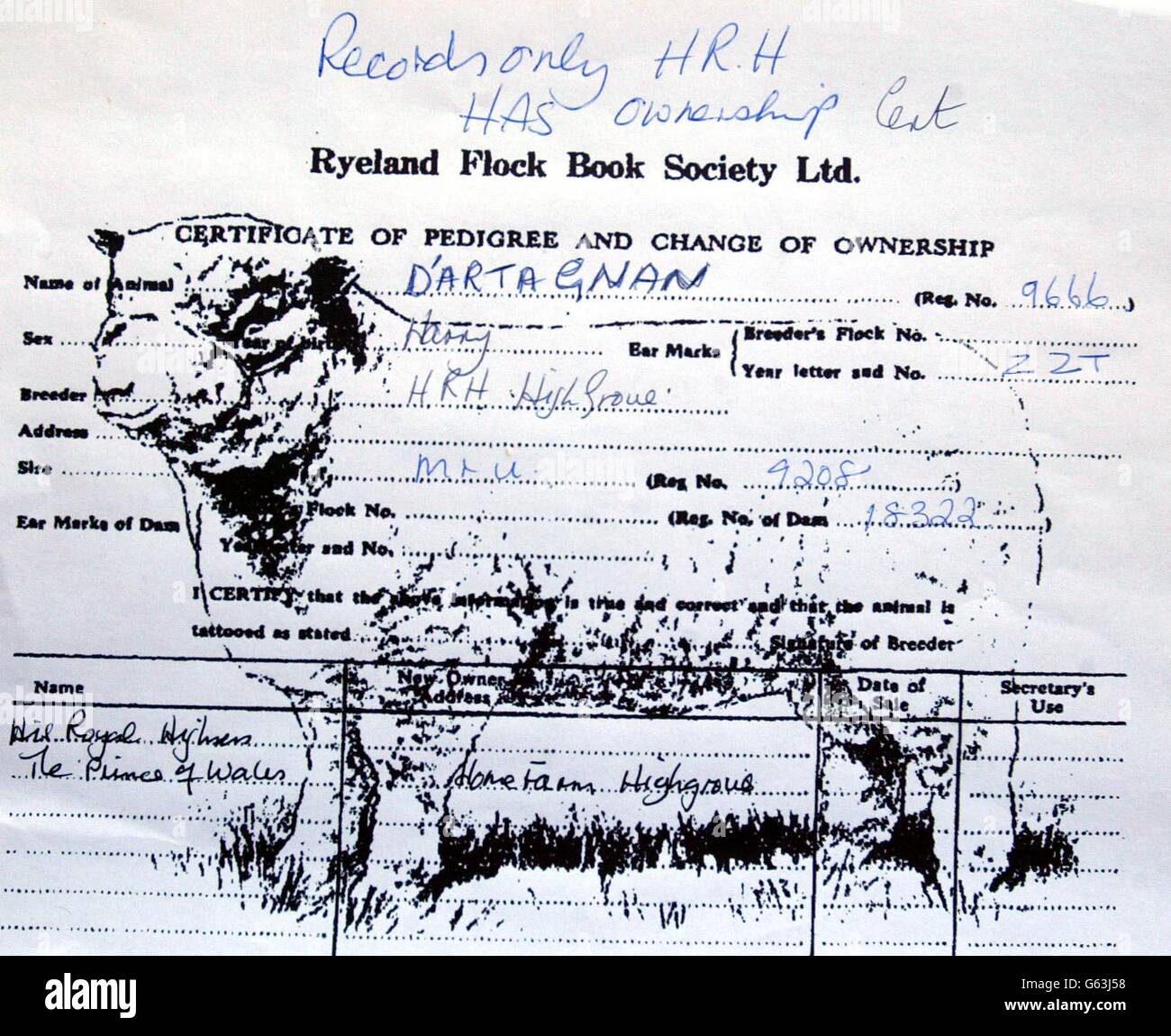 Certificat royal animal charles Banque de photographies et d’images à ...