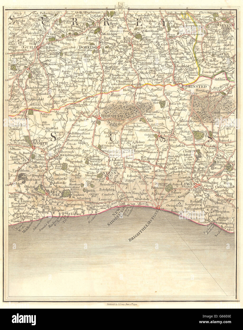 Carte d'east grinstead Banque de photographies et d’images à haute ...