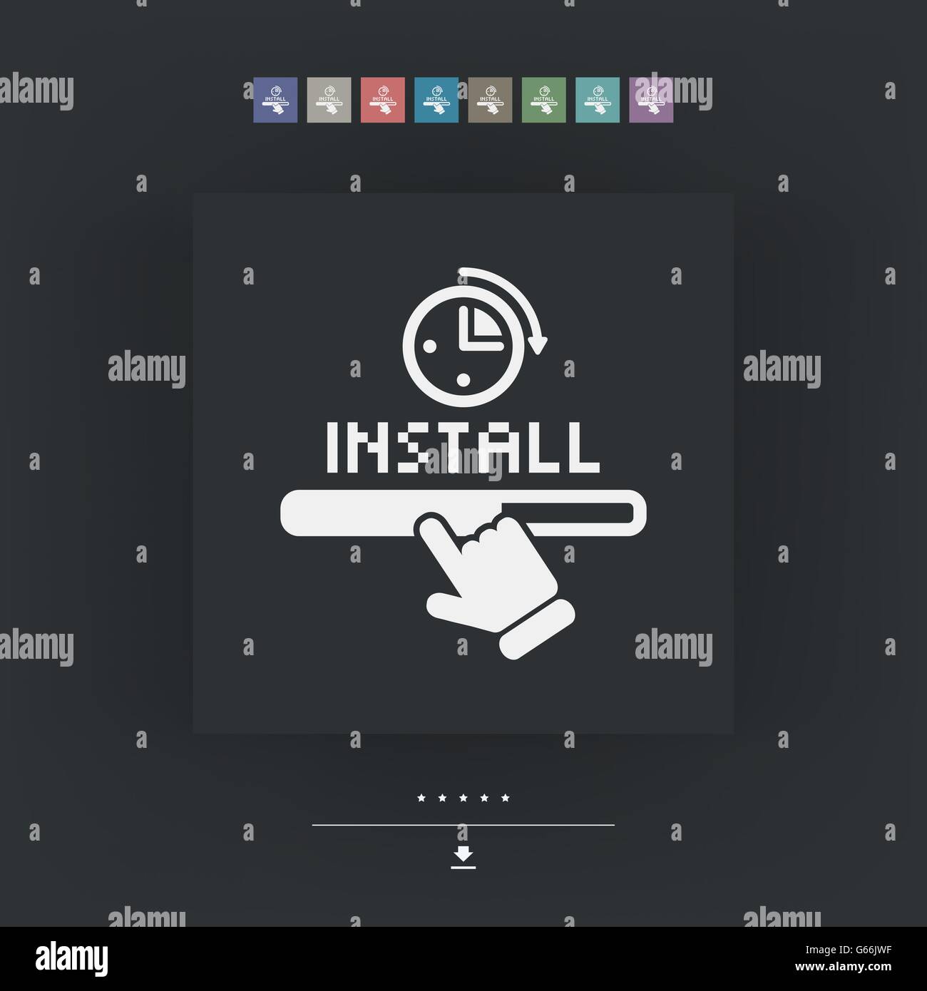 Processus d'installation rapide Banque d'images vectorielles - Alamy