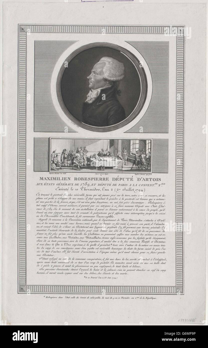 Portrait de maximilien robespierre Banque de photographies et d’images ...