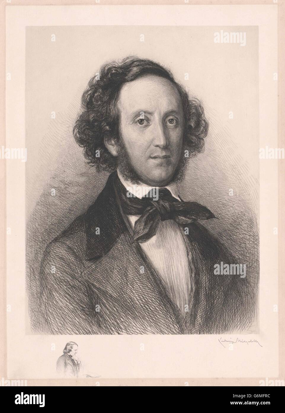 Portrait de felix mendelssohn bartholdy Banque de photographies et d ...