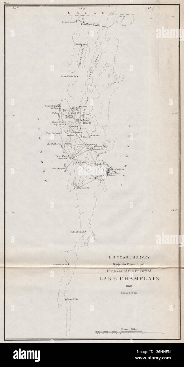 Carte du lac champlain Banque de photographies et d’images à haute ...