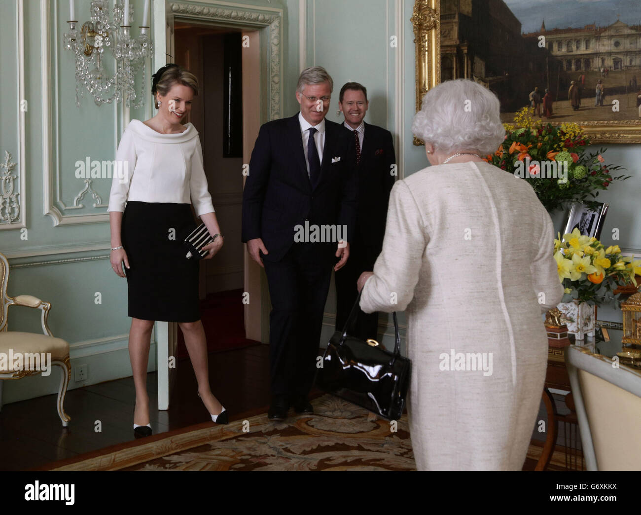 La reine Elizabeth II accueille le roi Philippe et la reine Mathilde de ...