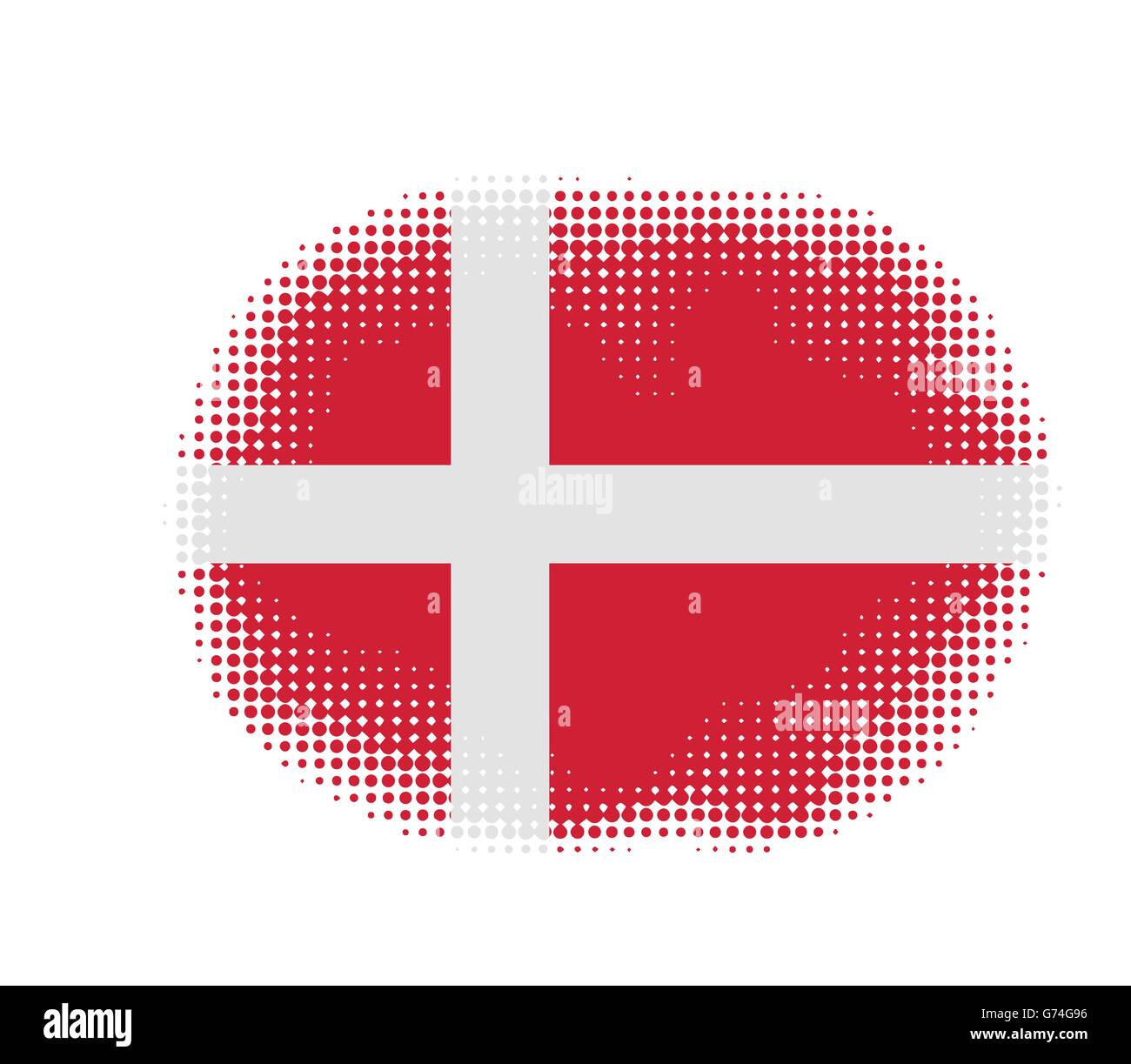 Symbole du drapeau Danemark background illustration vecteur de demi ...