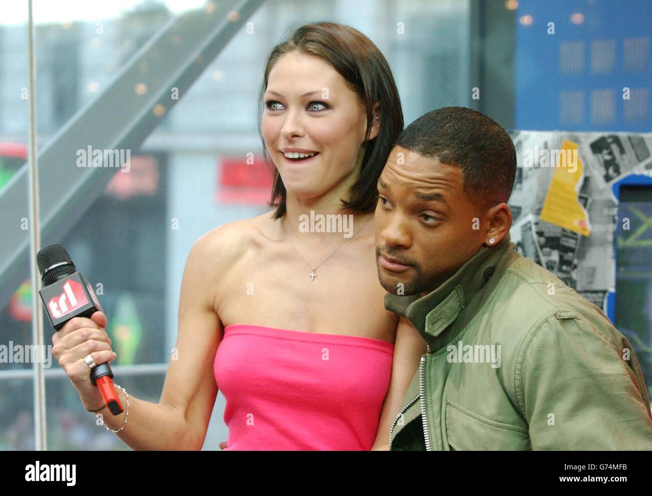 Emma Griffiths, présentatrice de MTV, et Will Smith, acteur américain ...