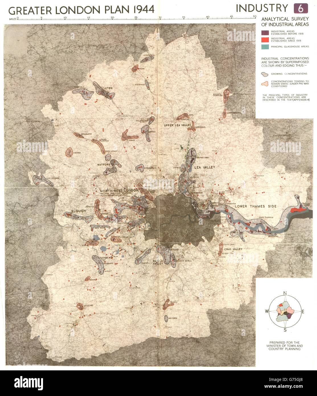 Plan du grand londres de 1944 Banque de photographies et d’images à ...