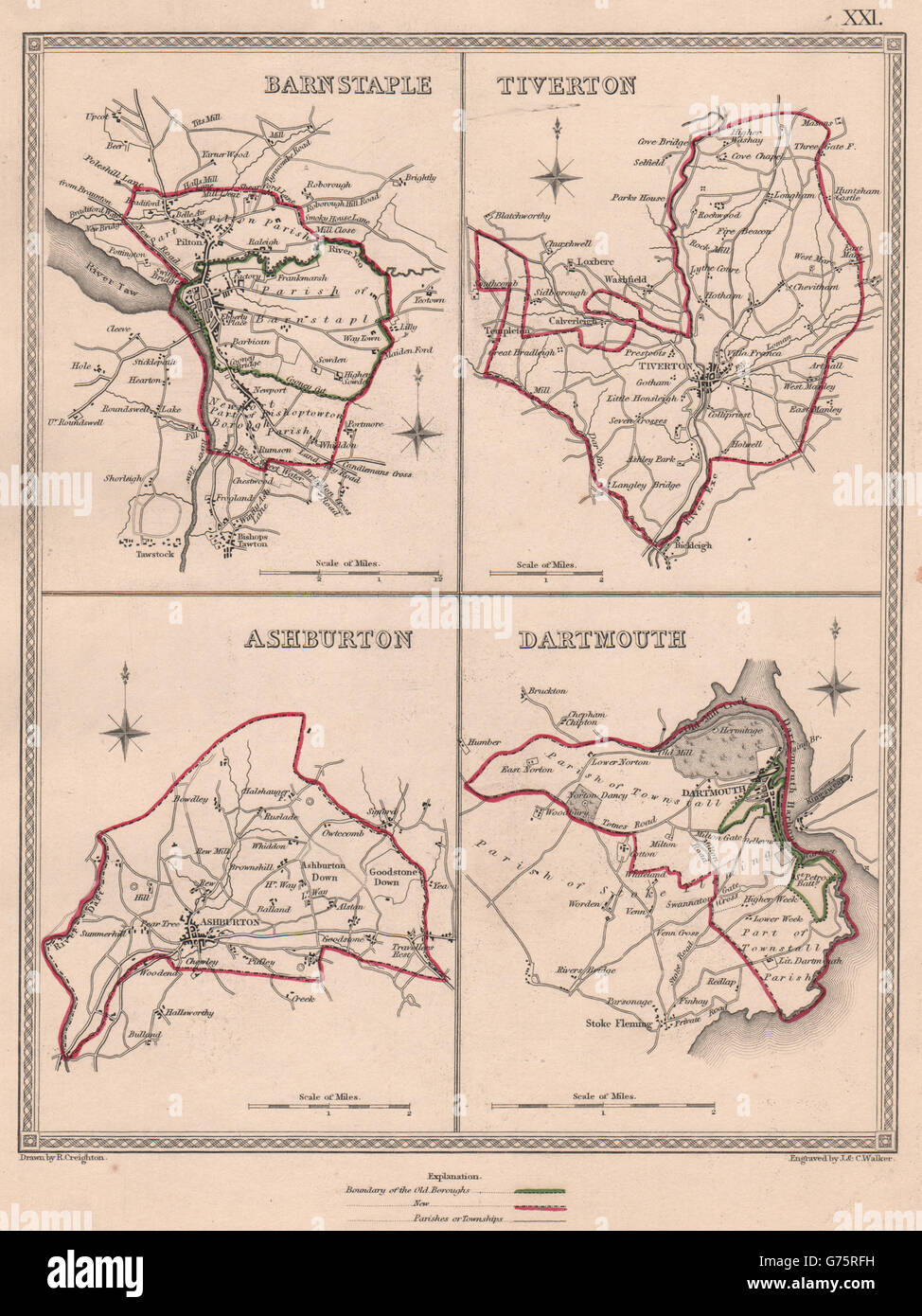 Carte de tiverton de satellite Banque de photographies et d’images à ...
