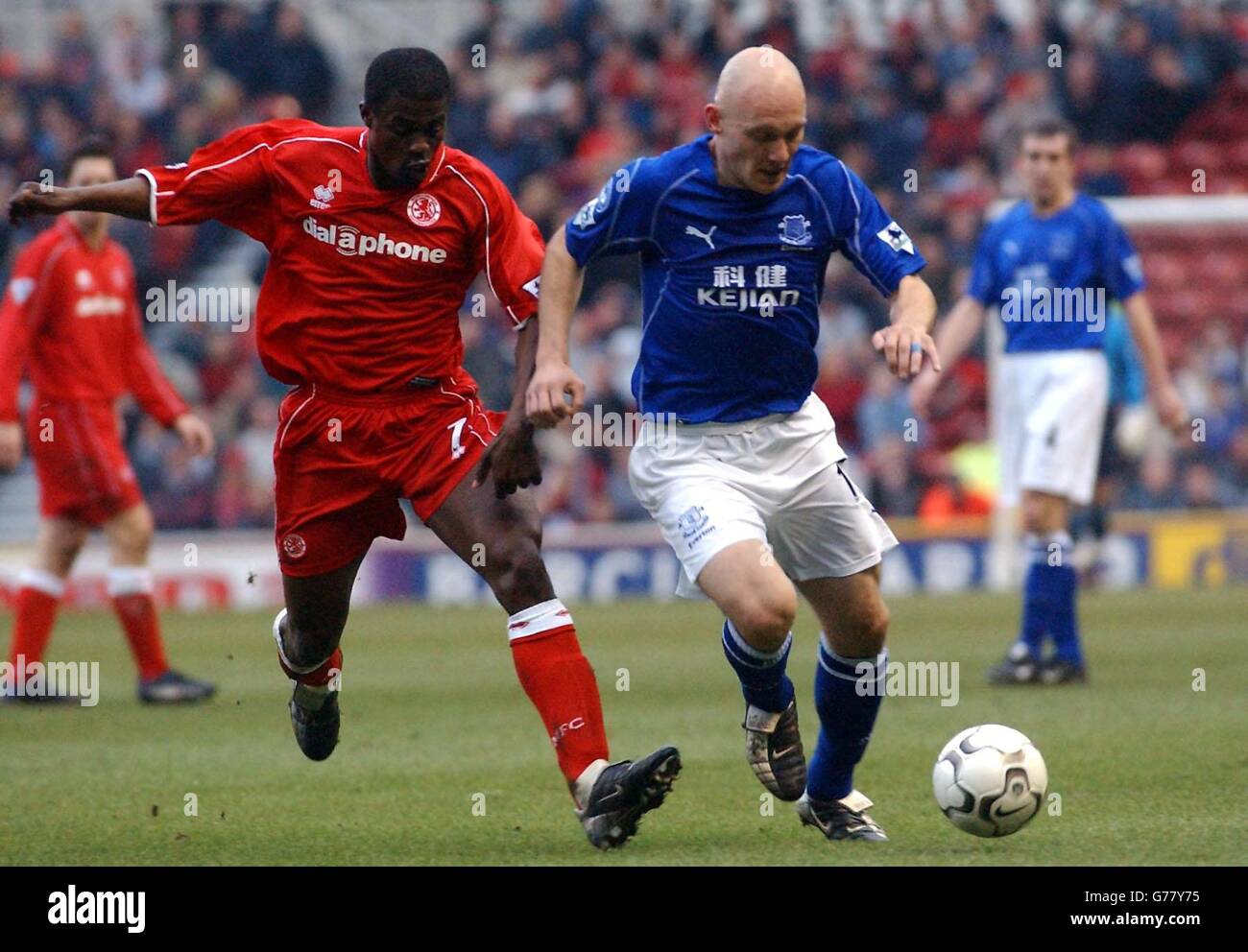 Sport football action carl rutherford thomas gravesen Banque de ...