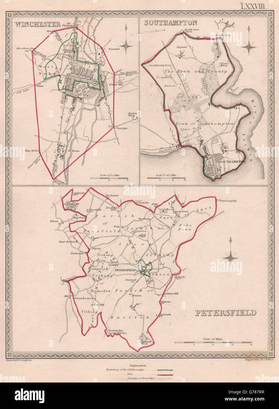 Carte de petersfield Banque de photographies et d’images à haute ...