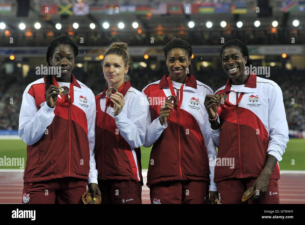 Annika Onuora, Kelly Massey, Shana Cox et Christine Ohuruogu, en ...