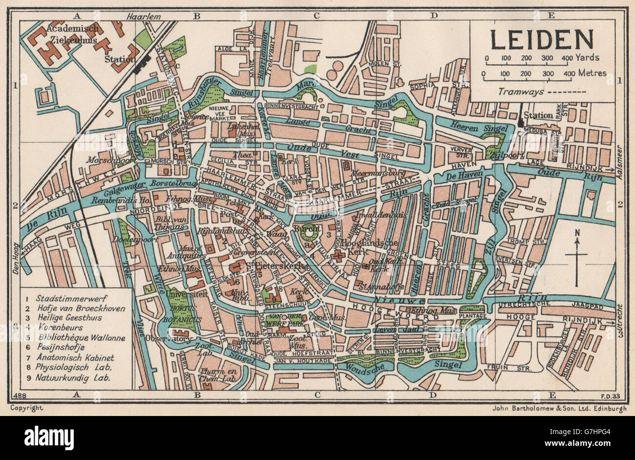 Leiden map Banque de photographies et d’images à haute résolution - Alamy