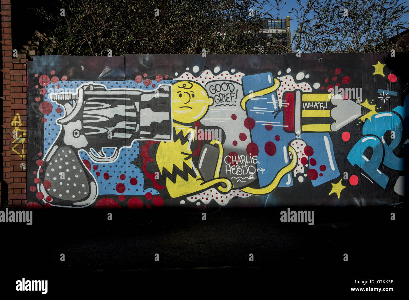 Graffiti dans Unity Street, Bristol, en relation avec l'incident de tir ...