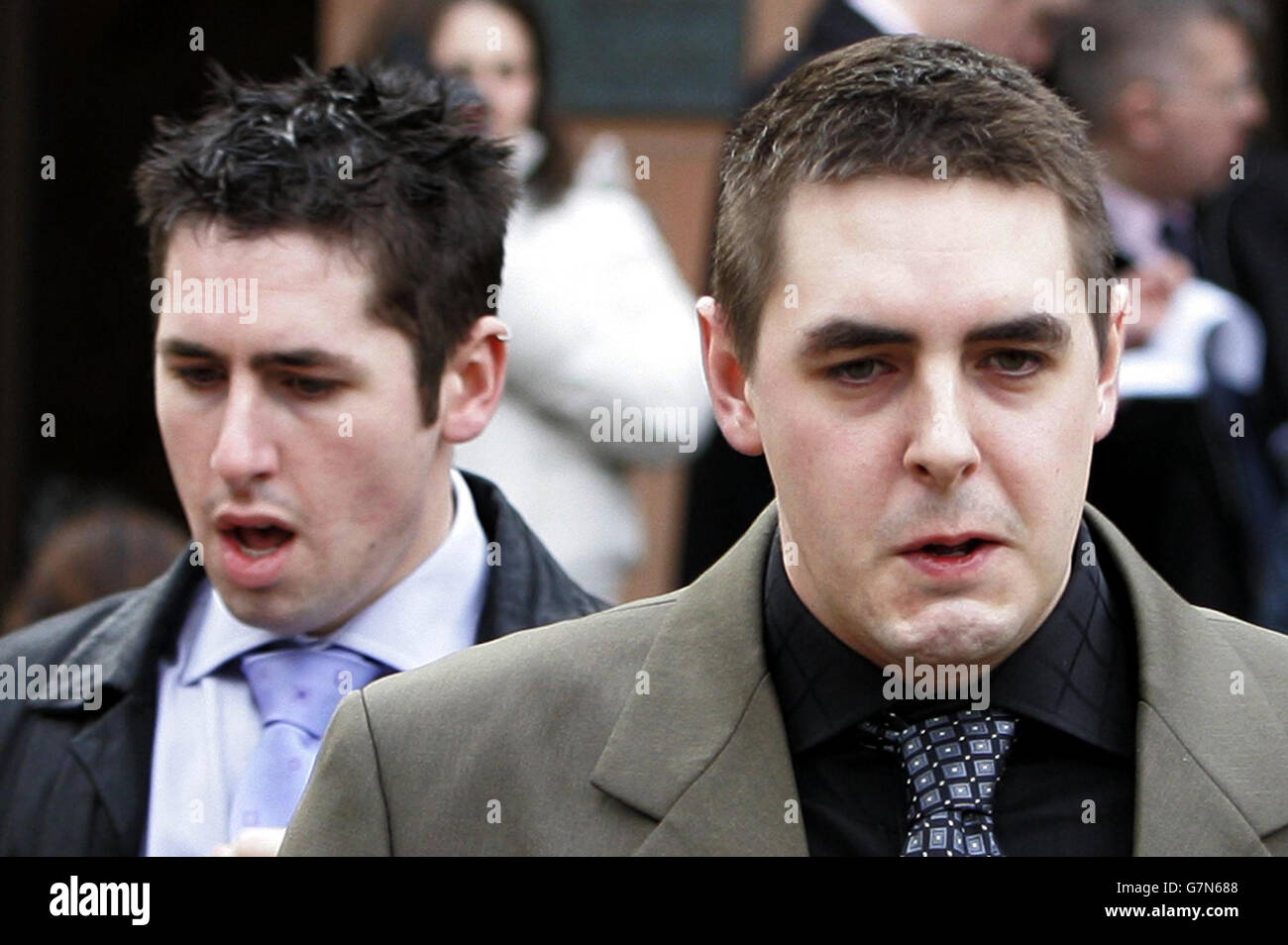 Richard (L) et Andrew Donaldson, fils de Bryan Donaldson, qui a été ...