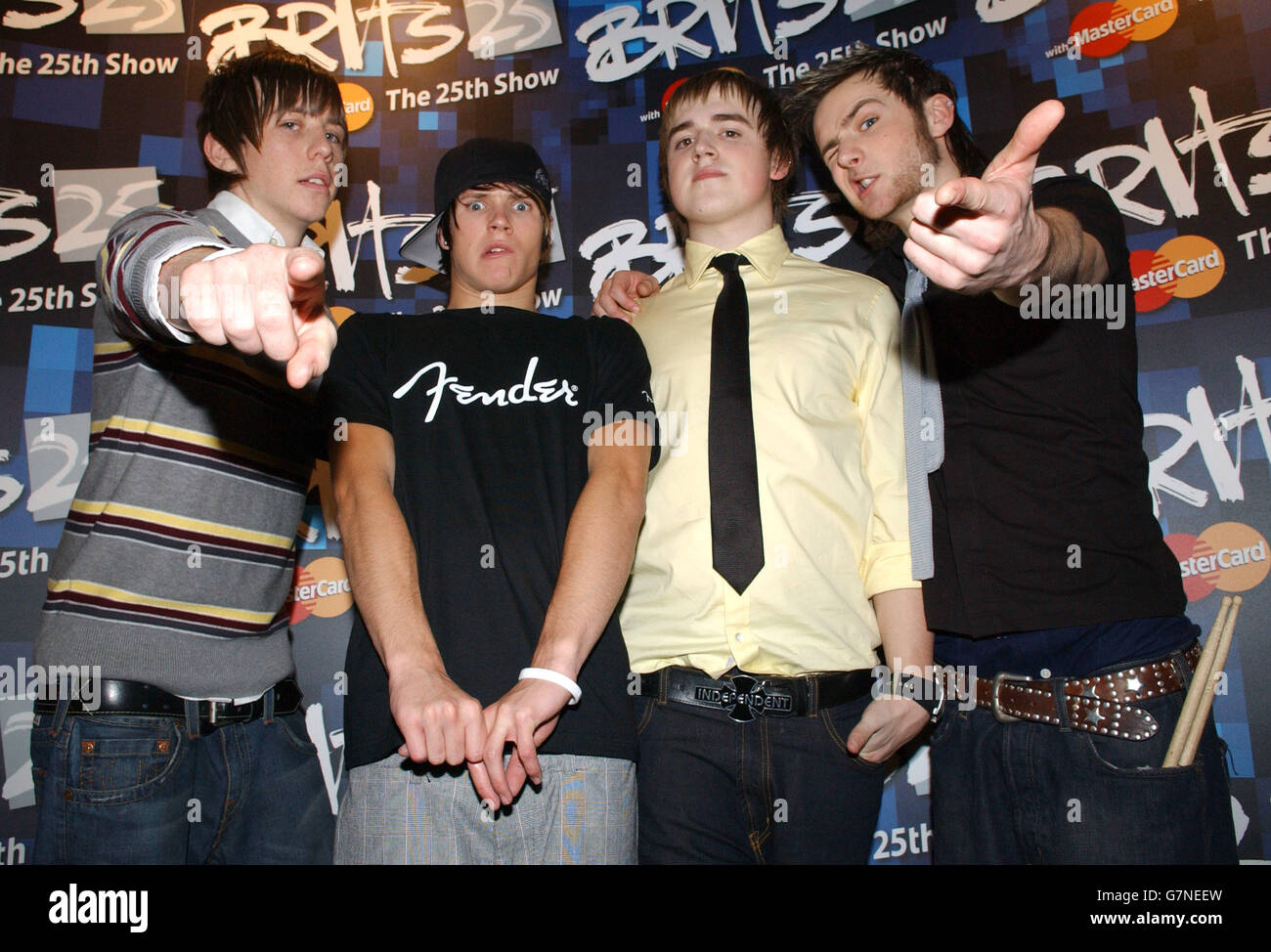Groupe pop mcfly dans les coulisses Banque de photographies et d’images ...