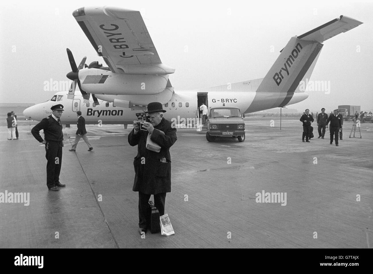 L'avion Dash 7 qui a décollé de Plymouth pour être le premier vol ...