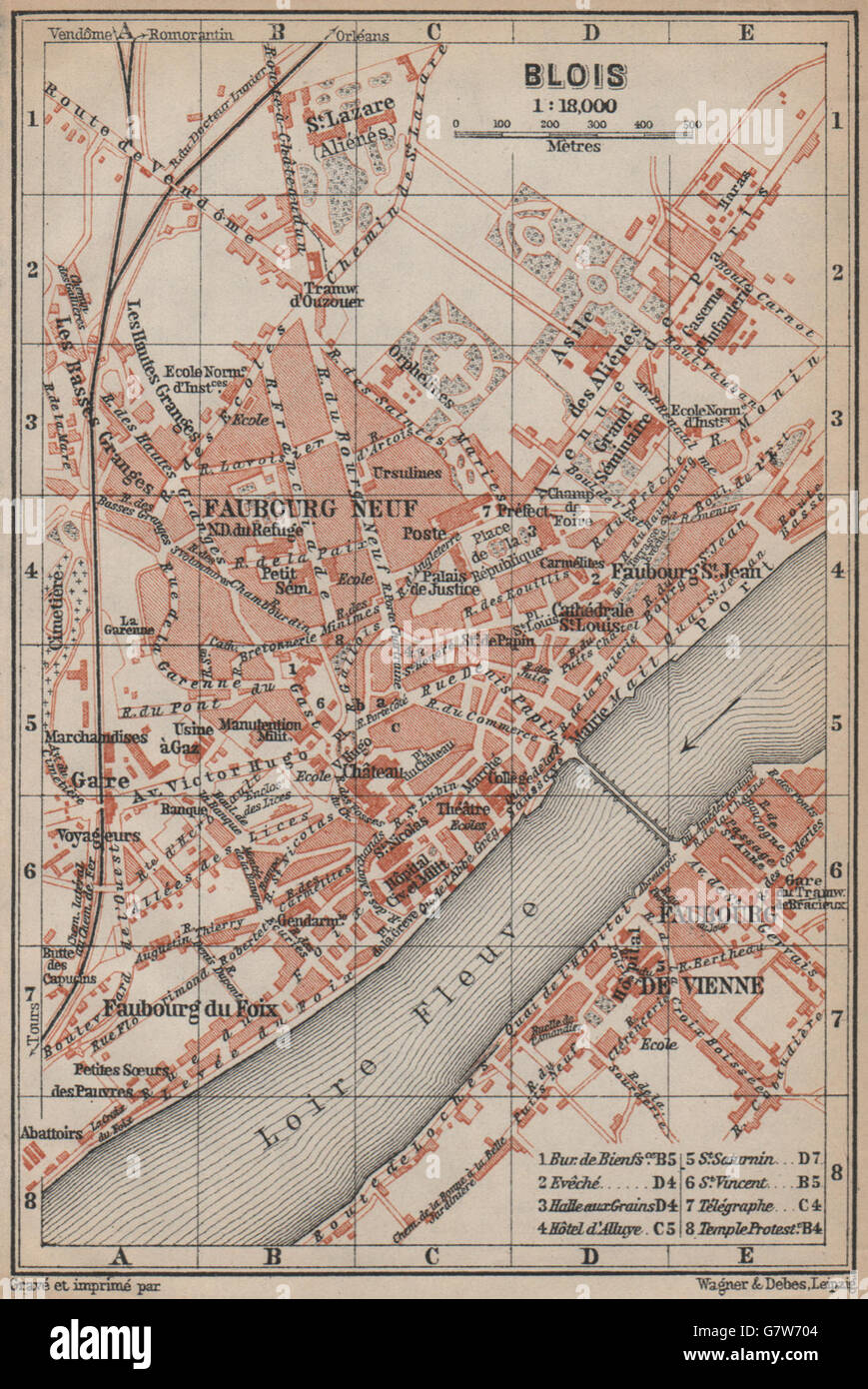 Map blois france Banque de photographies et d’images à haute résolution ...