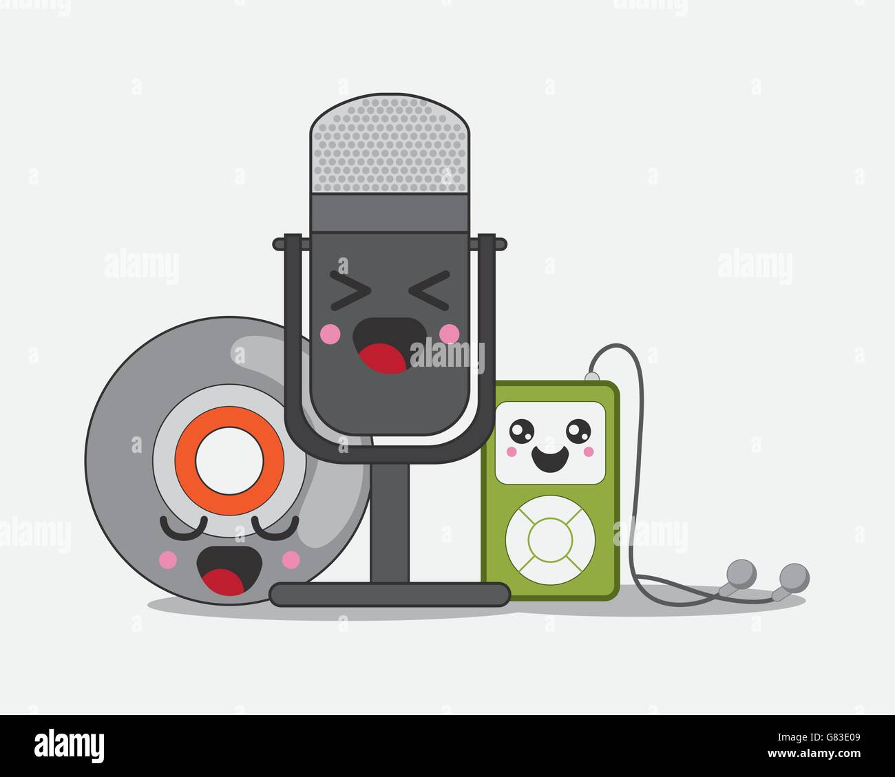 Microphone icon kawaii technology design Banque de photographies et d ...