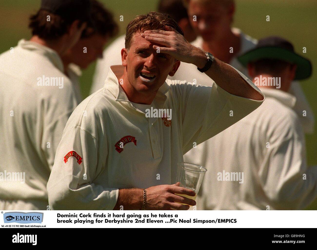 Cricket - Derbyshire 2nd Eleven / Yorkshire.Dominic Cork a du mal à ...