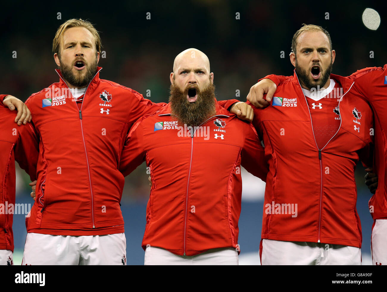 (G-D) Richard Thorpe, Ray Barkwill et Doug Wooldridge, du Canada ...