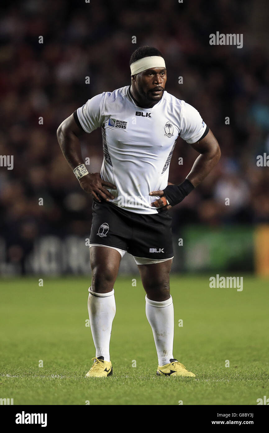 Lepani Botia de Fidji pendant le match de la coupe du monde au stade ...