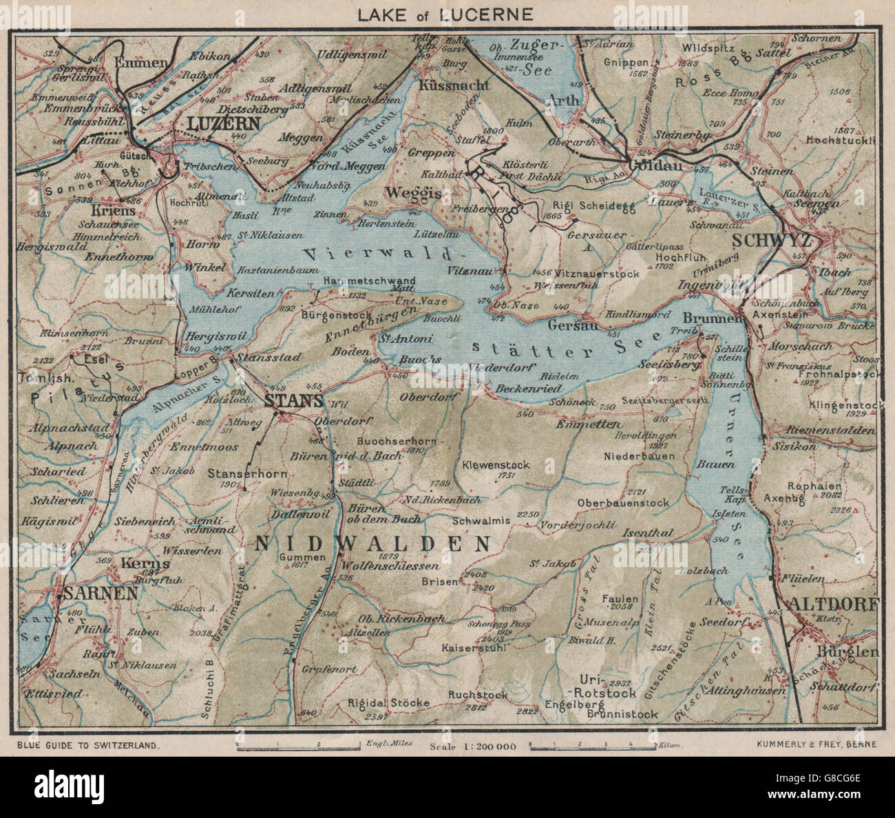 Luzern map Banque de photographies et d’images à haute résolution - Alamy