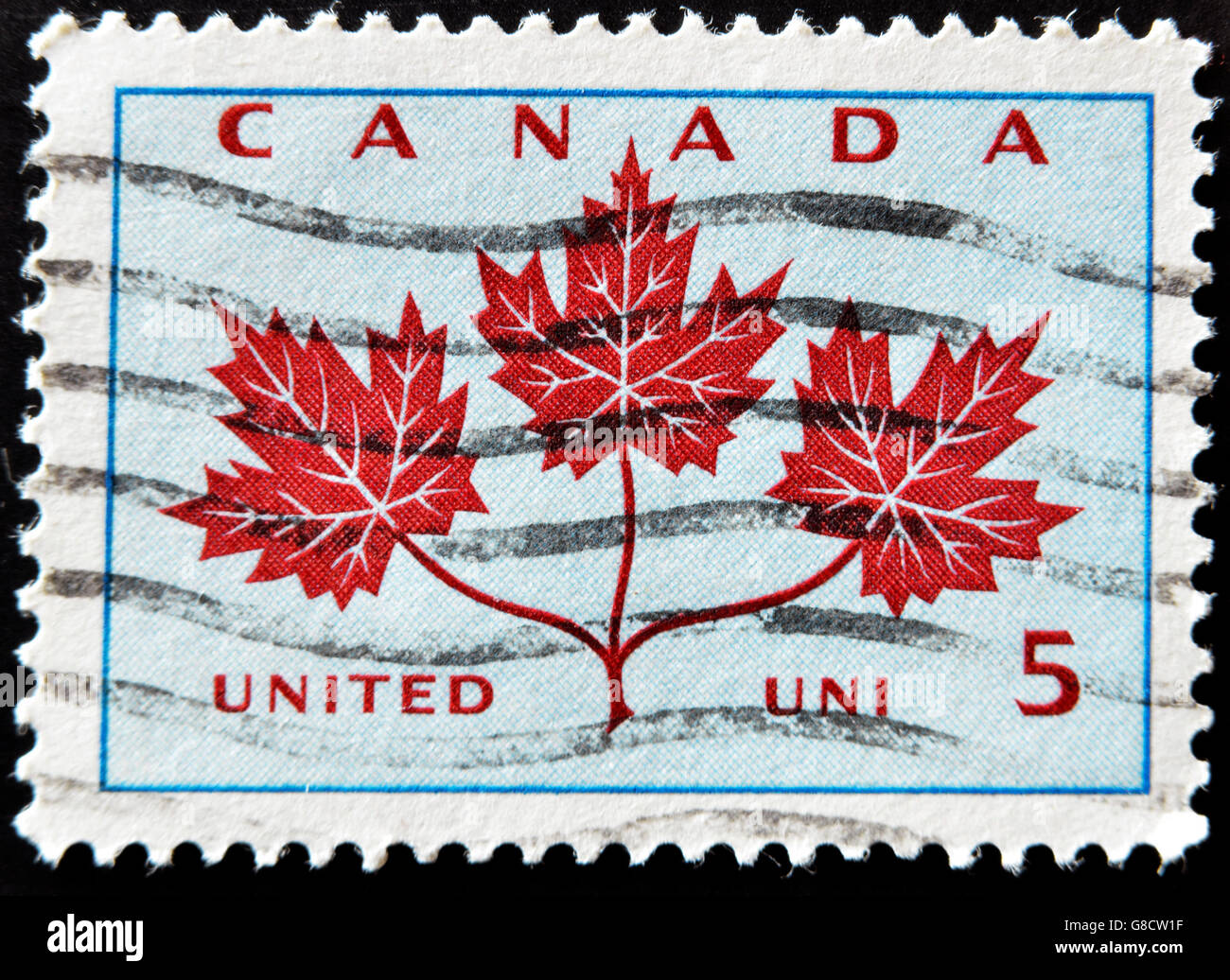 Maple leaf postage stamp canada Banque de photographies et d’images à ...