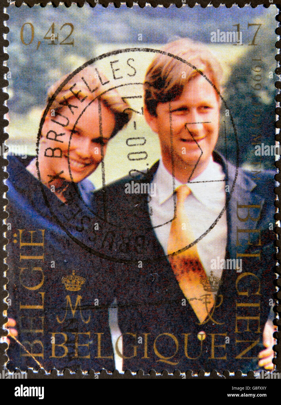 Belgique - VERS 1999 : un timbre imprimé en Belgique montre les Princes ...
