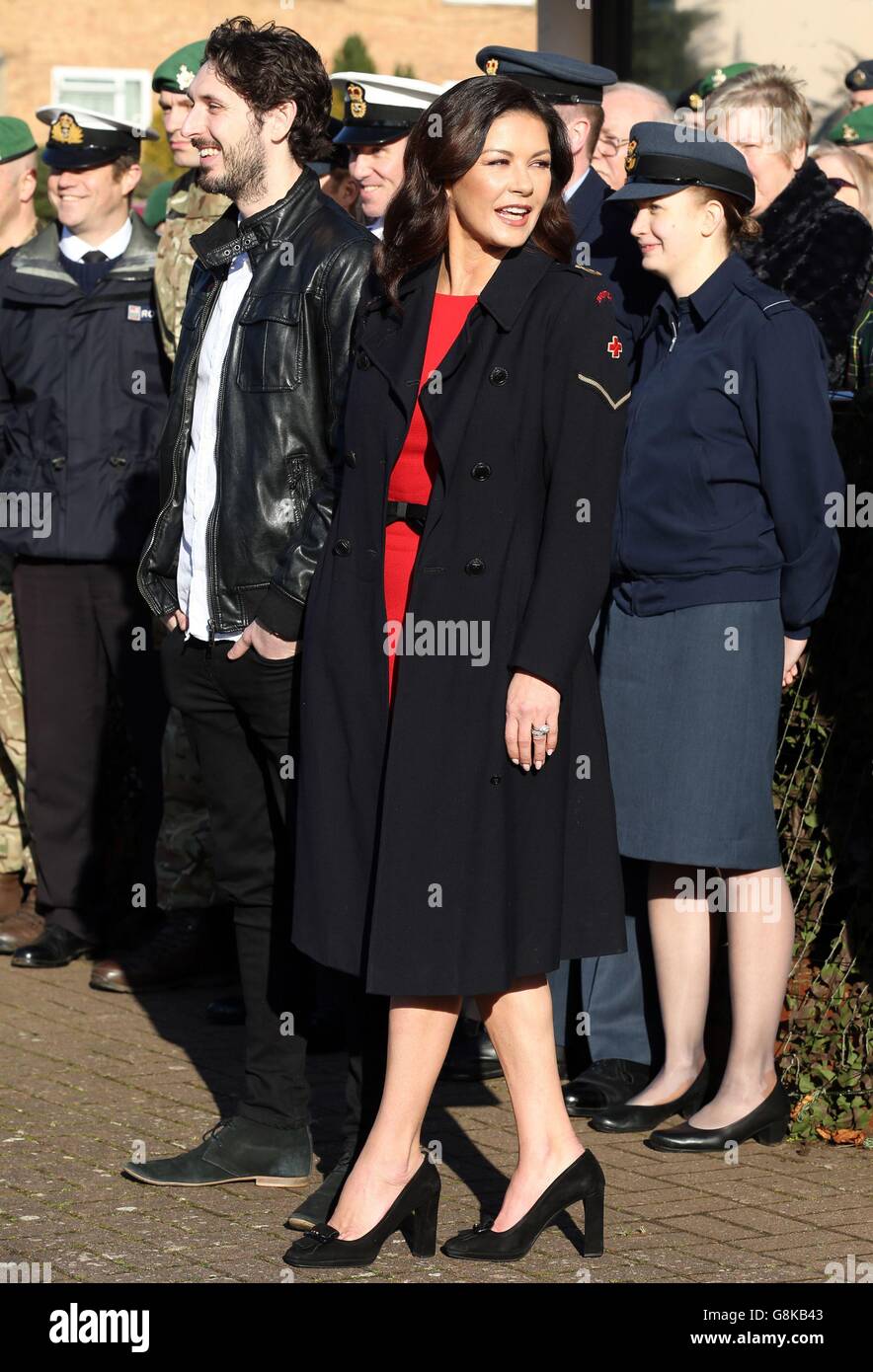 Dad's Army stars visiter la base militaire de Chicksands Photo Stock ...