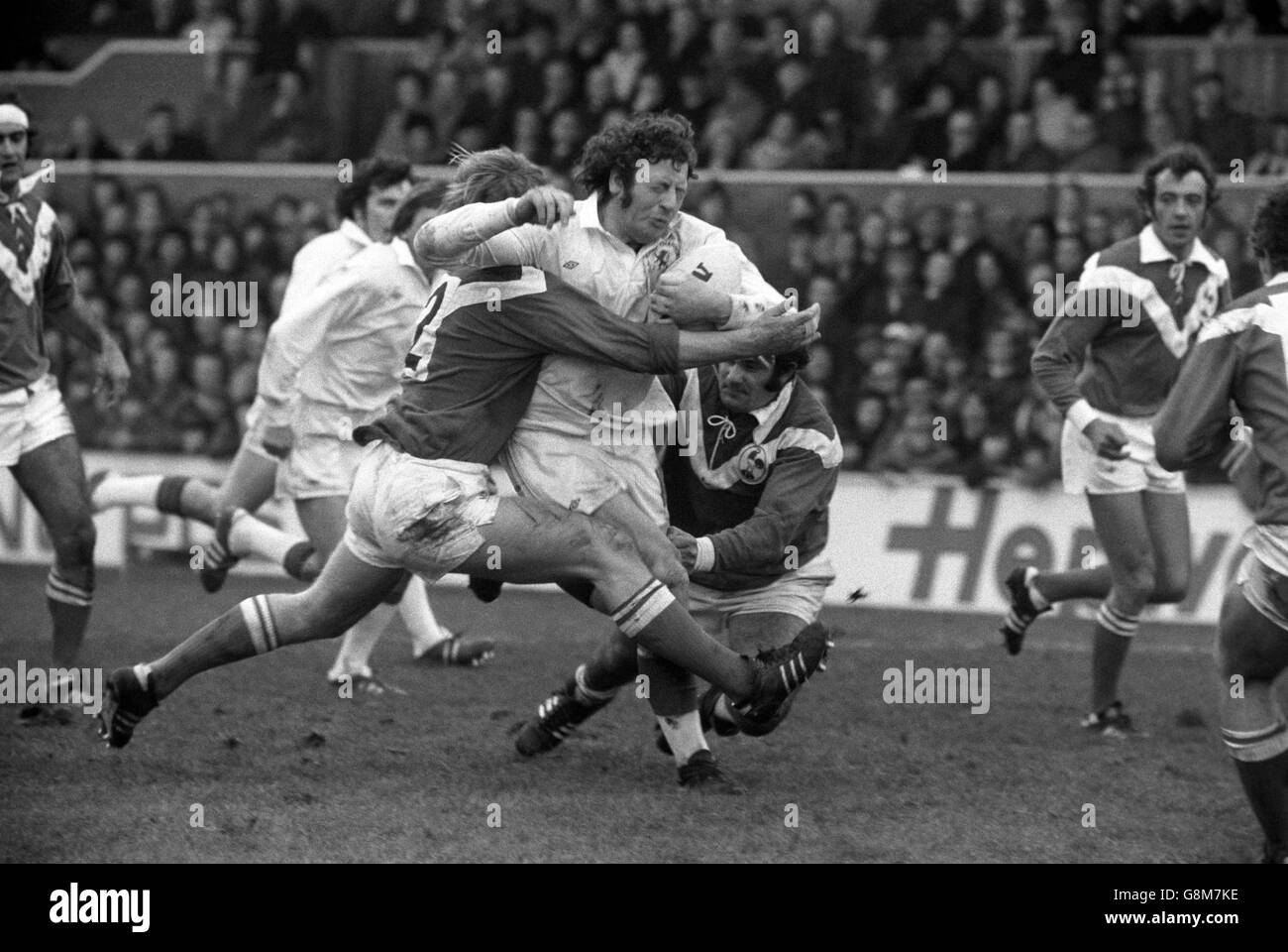 Action de rugby sport noir et blanc noir et blanc Banque de ...