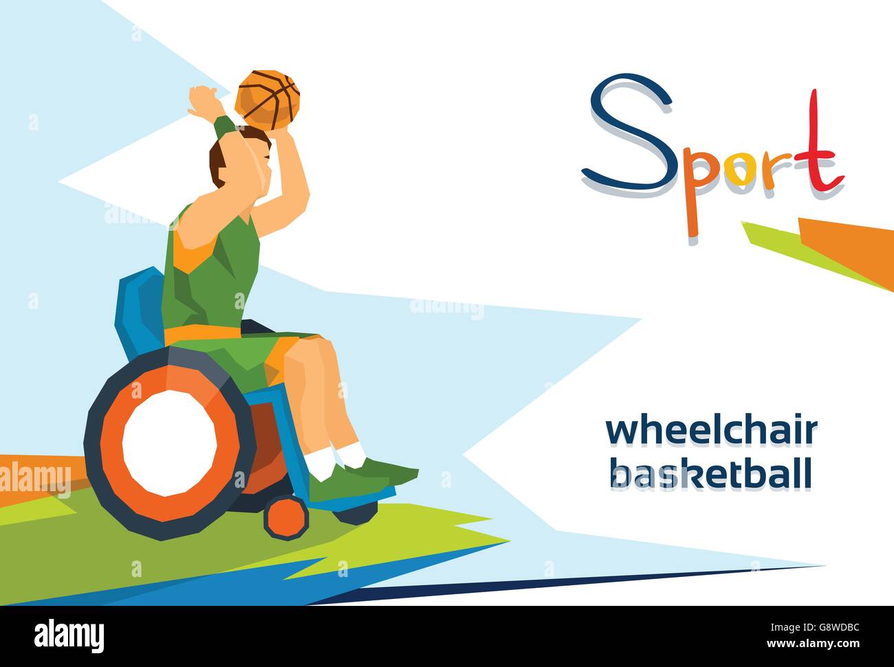 Basketball en fauteuil roulant Banque d'images vectorielles - Alamy