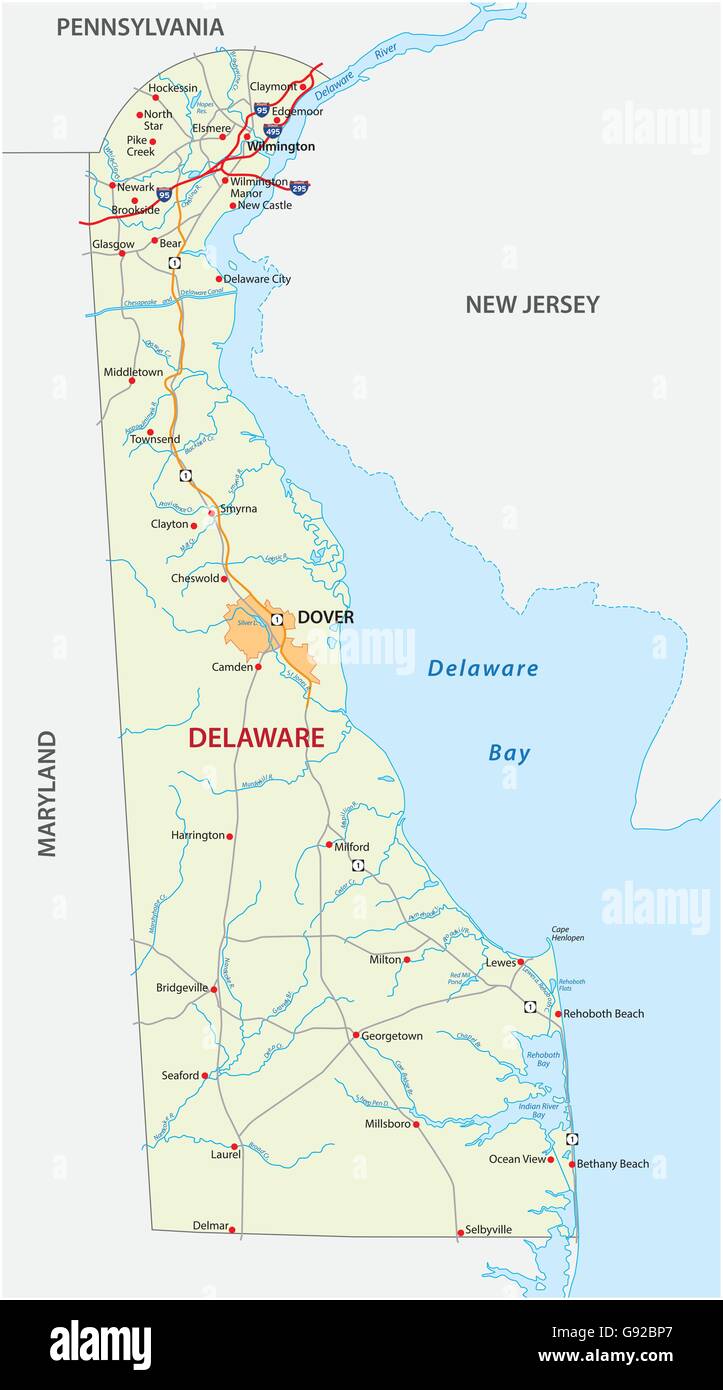 Carte de delaware Banque de photographies et d’images à haute résolution - Alamy