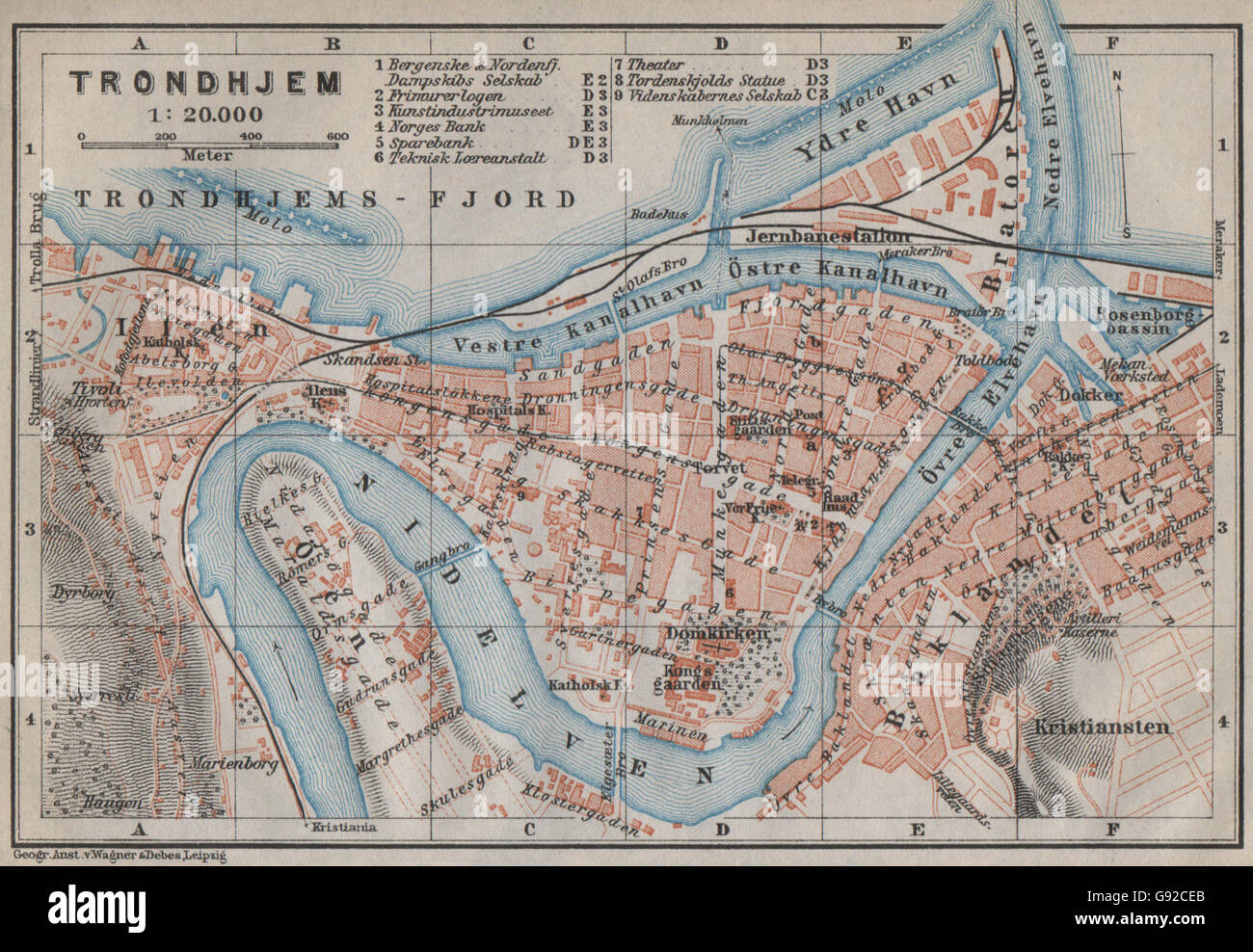 Trondheim norway map Banque de photographies et d’images à haute ...