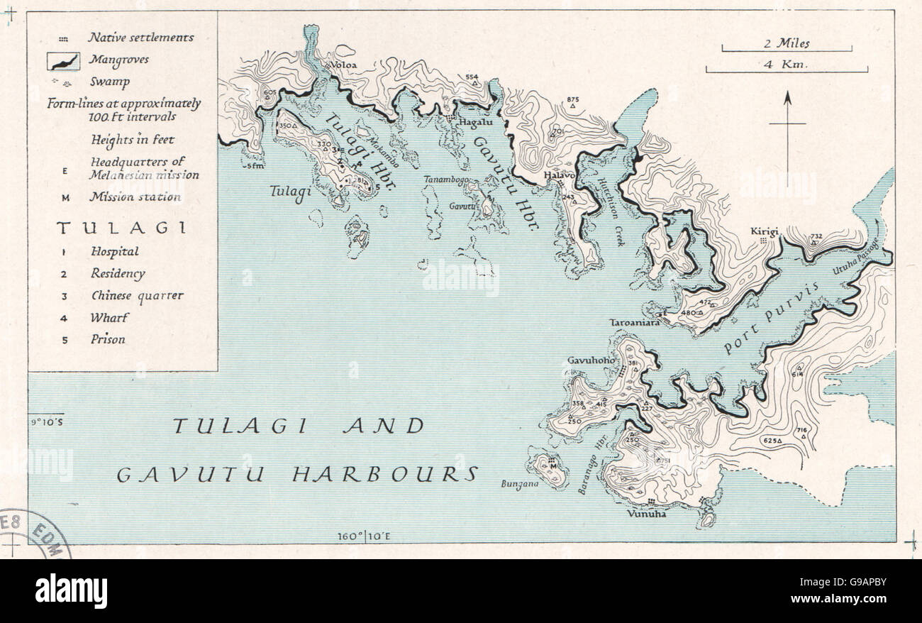 Tulagi map Banque de photographies et d’images à haute résolution - Alamy